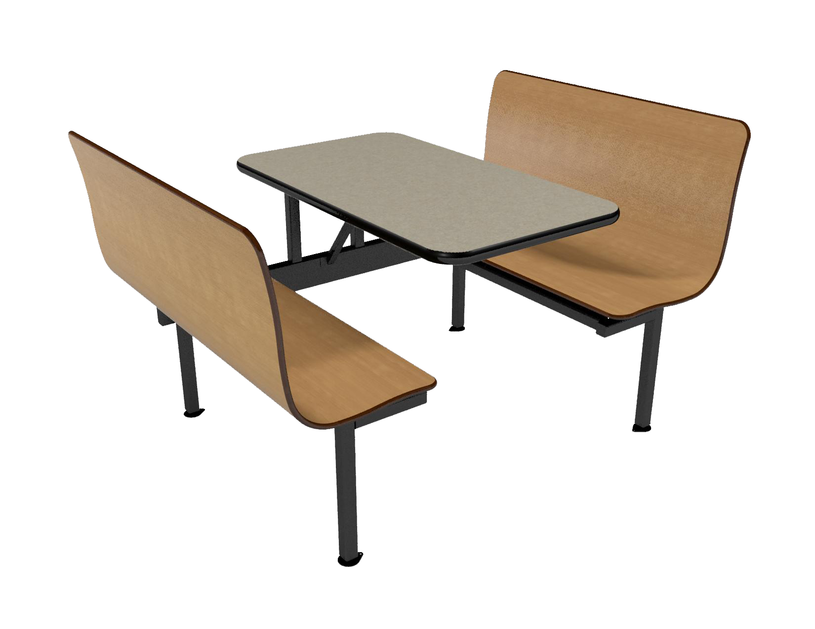 42" Wall Style Conour Booth | Millennium Seating